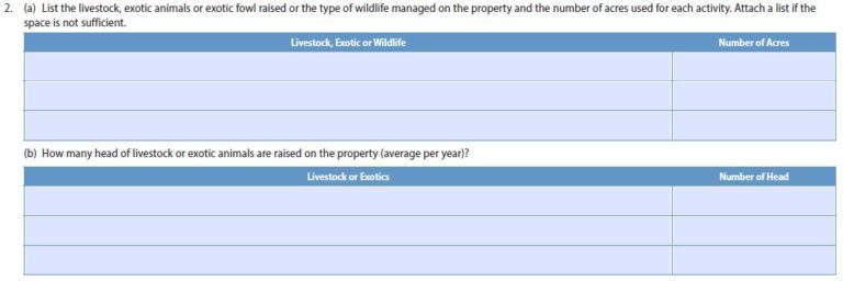 wildlife-management-form-50-129-007 - Wildlife Exemption in Texas
